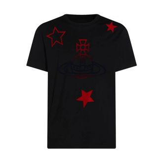 Vivienne Westwood Homme, Tops, Noir, Taille: M Orb and Stars Classic T-shirt