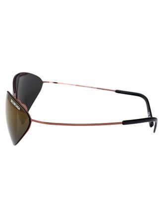 Balenciaga BB0350S Titanium Cat-Eye Sunglasses - Brown