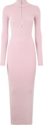 GCDS Geripptes Maxikleid - Rosa