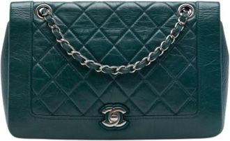 Chanel Sac Vintage Bi doccasion - Femme - Pre-owned - Vert - Taille: ONE Size