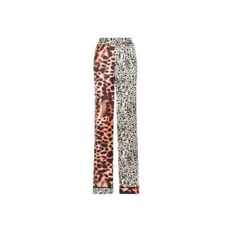 Roberto Cavalli Leopard Print Straight-Leg Hosen - - Trousers - Damen - Mehrfarbig - S