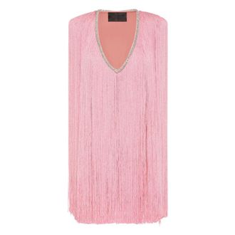 Philipp Plein Femme, Robes, Rose, Taille: 42 FR Fringe Mini Dress