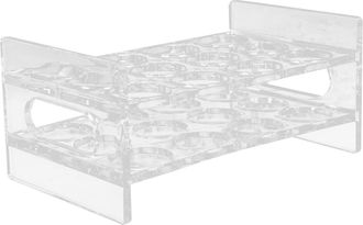 Cabilock Garneck Transparentes Acryl Schnapsglashalter Display mit Reihen und Löchern Runder Becherhalter für Bar Party und Ausstellungen Leichter Organizer fü