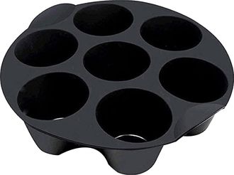 Generico Ute Silikon-Backform f&uuml;r Muffins, antihaftbeschichtet, Cupcake-Formen aus Silikon mit 7 Tassen, Muffinformer, Zubeh&ouml;r f&uuml;r Luftfritteuse von 2,6 / 3,2 