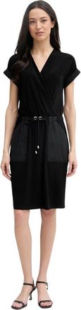 Joseph Ribkoff Silky Knit Und Memory Gerade Wickelkleid - - Dresses - Damen - Schwarzk - XS