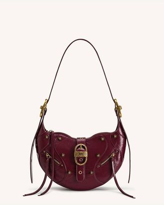 JW PEI Tessa Schultertasche in Burgunderrot