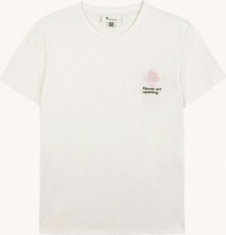 Faguo T-shirt &eacute;cru flower art coton - ARCY