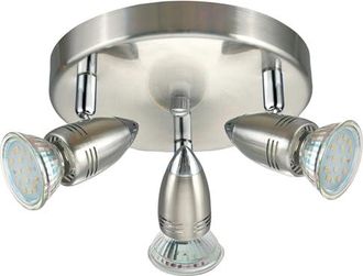 Eglo Spot Magnum Plafonnier Led en Acier 9 W Nickel Mat Chromé