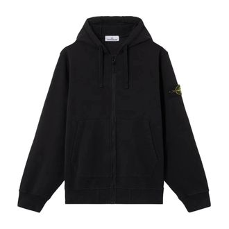 Stone Island 6100061 Kapuzen-Sweatshirt mit Rei&szlig;verschluss - - Sweatshirts & Hoodies - Herren - Schwarzk - XL