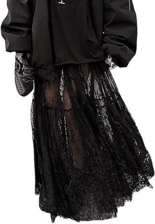 Generic Jupe &eacute;l&eacute;gante en Dentelle Longue pour Femmes - Pure a - Style Design invit&eacute; de Mariage ou Cocktail