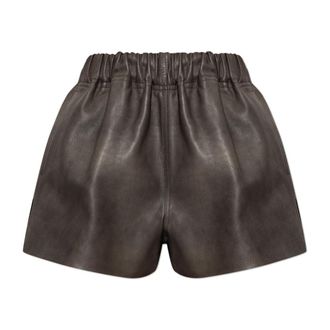 Rick Owens Leder Shorts - - Shorts - Damen - Grau - XS