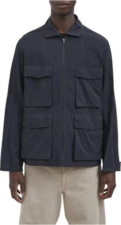 Christophe Lemaire Homme, Vestes, Noir, Taille: M Giacca in Cotone Tecnico