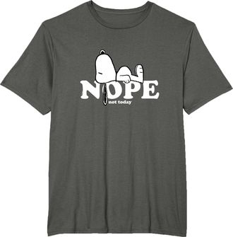 Peanuts Snoopy Nope T-Shirt, Herren, Schwarz, S