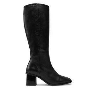 Calvin Klein Stiefel Calvin Klein Heel Knee Boot 50 W/Ml Lth HW0HW02321 Schwarz