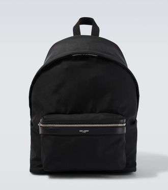 Saint Laurent Rucksack City aus Canvas mit Leder