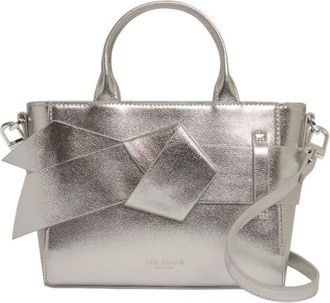 Ted Baker sac à main sac à épaule bandoulière Jimisie Mini Knot Bow Bag Silver - Col argenté