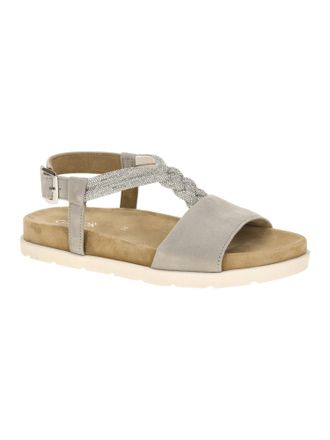 Gabor Sandale Gabor Fashion Sandale grau silber Strass 84.601.12