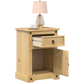 vidaXL Nachttisch Corona 45x35x64 cm Massivholz Kiefer vidaXL