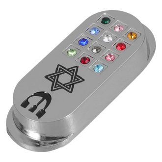 Hemobllo Israeli Metall Mezuzah f&uuml;r Auto Handgefertigte J&uuml;dische Gebetsrolle zur Autodekoration und Schutz Filigranes Religi&ouml;ses Ornament f&uuml;r Reisen und Zuhaus