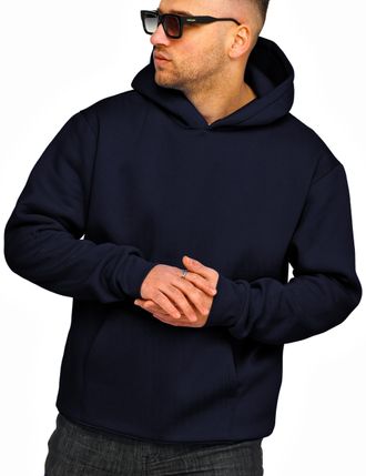 Behype. Herren Oversize Hoodie Kapuzenpullover Einfarbig Basic Heavy Blank Pullover Unifarben Kapuzen-Sweatshirt (DE/NL/SE/PL, Alphanumerisch, XXL, Regular, R