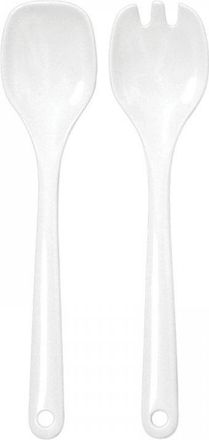 WACA 0235 Salatbesteck K&uuml;chenhelfer Mehrwegartikel 305 mm, Farbe:wei&szlig;