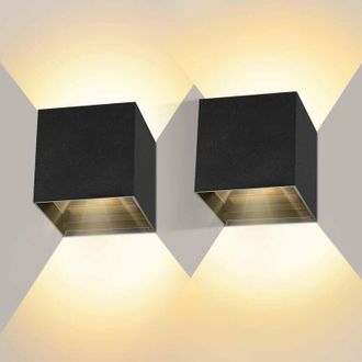 Gabrielle Gabrielle - 12W Applique Murale Interieur/Exterieur led 2 Pi&egrave;ces &eacute;tanche avec Angle d&eacute;clairage R&eacute;glable Blanc Chaud 3000K