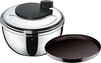 WMF Gourmet Salatschleuder 25,4 cm, Cromargan Edelstahl poliert, Kunststoffsieb, spülmaschinengeeignet