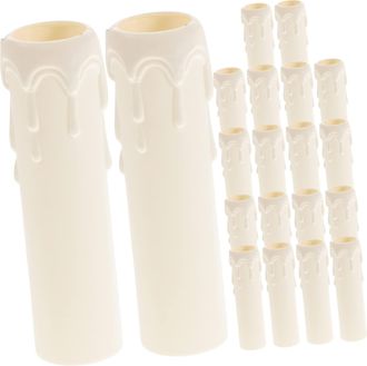DOITOOL 20st&uuml;cke Kronleuchter-fassungsh&uuml;lsen Aus Kunststoff Modische Kerzenabdeckungen Zum Ersetzen Alter H&uuml;lsen F&uuml;r Kronleuchter Und Wandleuchten Geeignet Gl