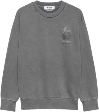 Msgm Msgm, Homme, Sweatshirts et sweats &agrave; capuche, Gris, Taille: XS SweaT-shirt ras du cou