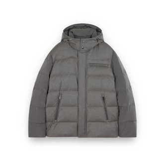 Paul & Shark Luxuri&ouml;se Wollseiden-Pufferjacke - - Jackets - Herren - Grau - XL