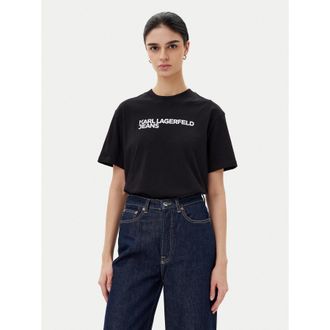Karl Lagerfeld T-Shirt A1W17005 Schwarz Relaxed Fit