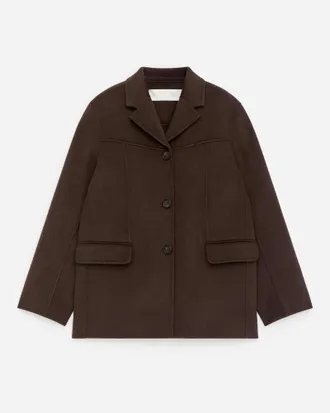 Arket Doubleface-Blazer Aus Wollmischung -Braun