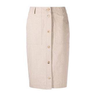 Moschino Femme, Jupes, Beige, Taille: 38 FR Gonna Longuette Archive Safari