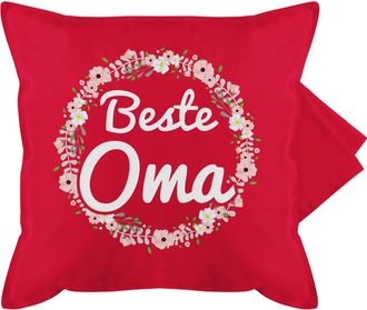 Shirtracer Kissenbezug - Großmutter - Beste Oma I Geschenk Oma Geschenkidee Omi Beste - 50 x 50 cm - Rot - Geschenke für Omas zum Geburtstag oma-Geschenke Grandm
