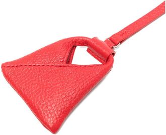 Maison Margiela Grained Calf Leather Key Case - Red