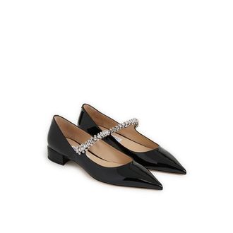 Jimmy Choo London Mary Janes aus Lackleder in Schwarz
