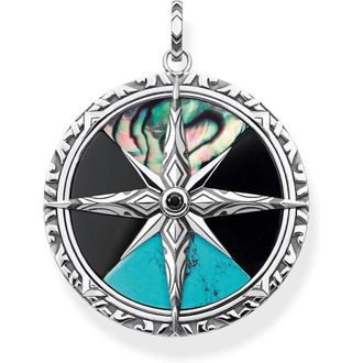 Thomas Sabo Thomas Sabo Anh&auml;nger Kompass Gro&szlig; 925 Sterlingsilber- Geschw&auml;rzt Pe834-979-7 - - Accessories - Herren - Mehrfarbig - ONE SIZE