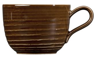 SELTMANN WEIDEN Terra Kaffeetasse, 260 ml, Kaffeeobertasse mit spiralf&ouml;rmigem Relief, Sp&uuml;lmaschinen- und mikrowellenfest, Porzellan, Erdbraun