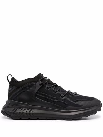 Tod's baskets lac&eacute;es &agrave; empi&egrave;cements contrastants - Noir