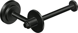Moen DN0709BL Iso Collection European Single Post Toilet Paper Holder, Matte Black