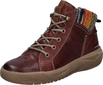 Josef Seibel Damen Schnürstiefeletten Alina 52,Weite G (Normal),Wechselfußbett,wasserdicht,halbstiefel,Kurzstiefel,Rot (Bordo-Kombi),42 EU