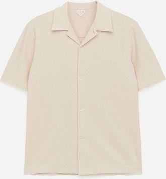 Arket Jerseyhemd Mit Waffelmuster -Beige