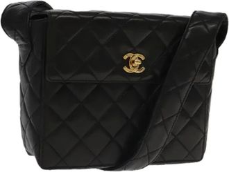 Chanel Sac bandouli&egrave;re vintage en cuir Pre-owned - Femme - Pre-owned - Noir - Taille: ONE Size