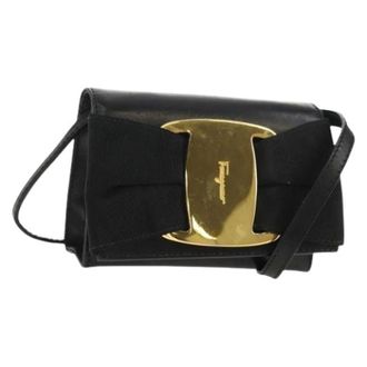 Ferragamo Sac bandouli&egrave;re en cuir Pre-owned - Femme - Pre-owned - Noir - Taille: ONE Size