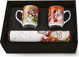 Egan Disney Set aus der Kollektion 7 Zwerge bestehend aus zwei Tassen und zwei amerikanischen Tischsets. Artikel aus Porzellan Farbe Mehrfarbig. Die Refere