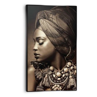 Reinders Gerahmtes Bild, Afrikanische Frau, Wohnzimmer, Bilder, Wanddeko, Room Decor, MDF, Braun, 118 x 70cm
