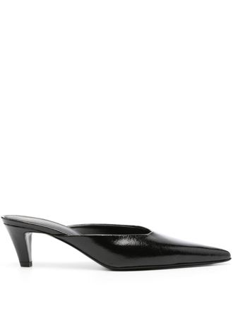Toteme mules The Patent 55 mm en cuir - Noir