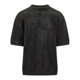 Amiri H&auml;kel-Mesh-T-Shirt - - Knitwear - Herren - Schwarzk - M