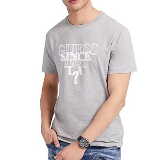 Guess T-Shirt Gris Homme Blurry Gris S