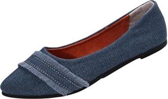 Generic Chaussures plates d&eacute;contract&eacute;es et confortables pour femme - &Eacute;l&eacute;gantes - Bout pointu - Couleur unie - Respirantes - L&eacute;g&egrave;res - &Agrave; enfiler - Pour le trav